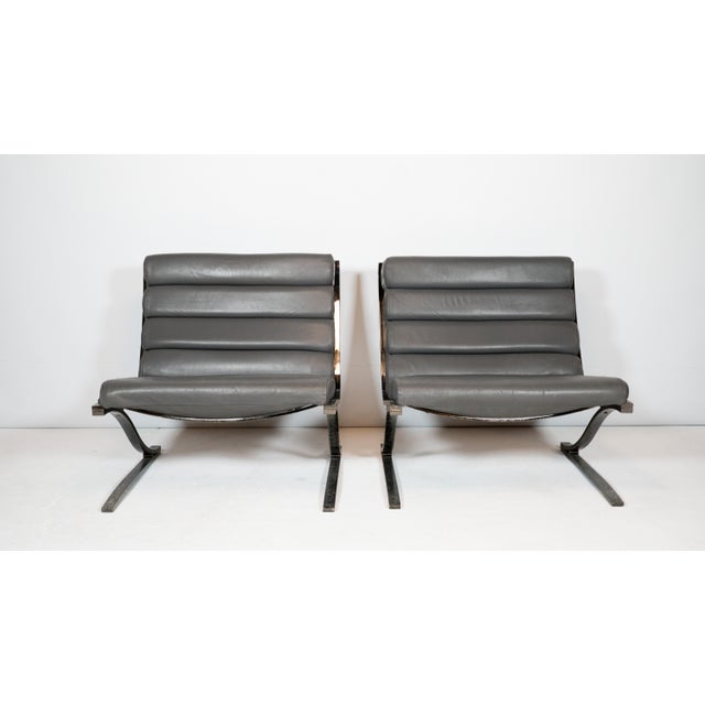 1980s Post Modern Design Institute of America Chrome Lounge Chairs ...