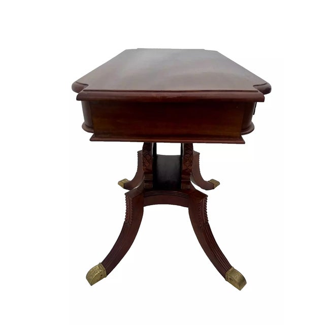 Mid 20th Century Console Table Lyre Violin Double Harp Pedestal Base ...