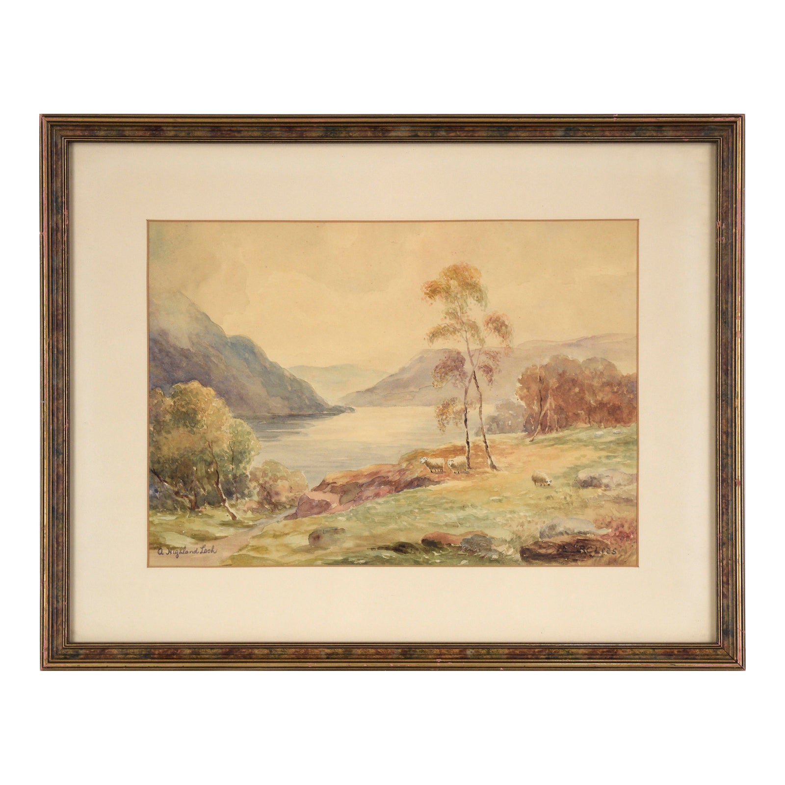 "A Highland Loch" Lake Watercolor Landscape on Paper by R C Lees | Chairish