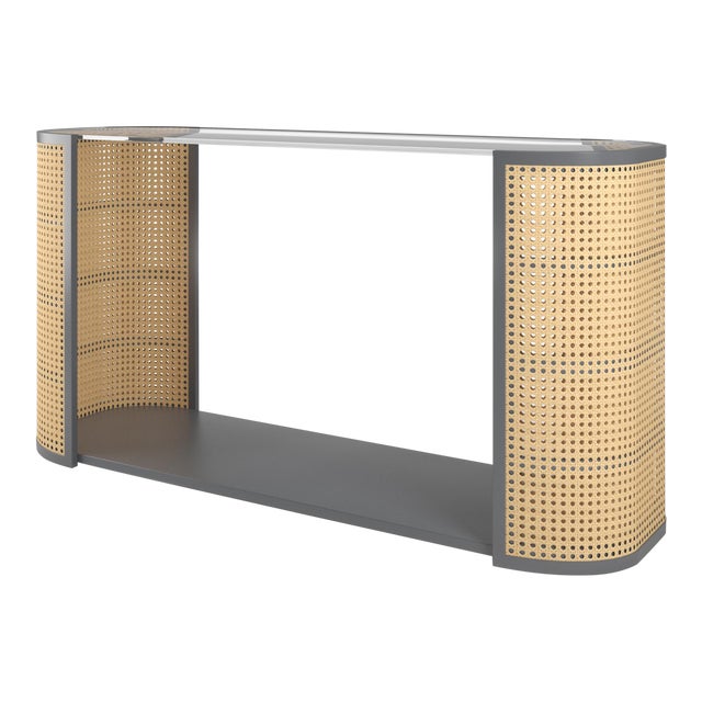 Lola Console Table - Cheating Heart Charcoal | Chairish