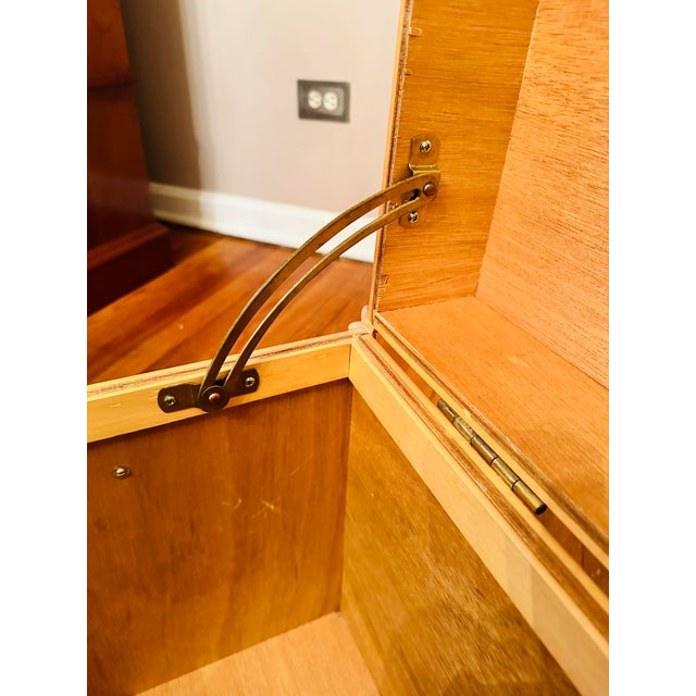 1980s Vintage Tan Rattan Trunk With Bamboo Trim | Chairish