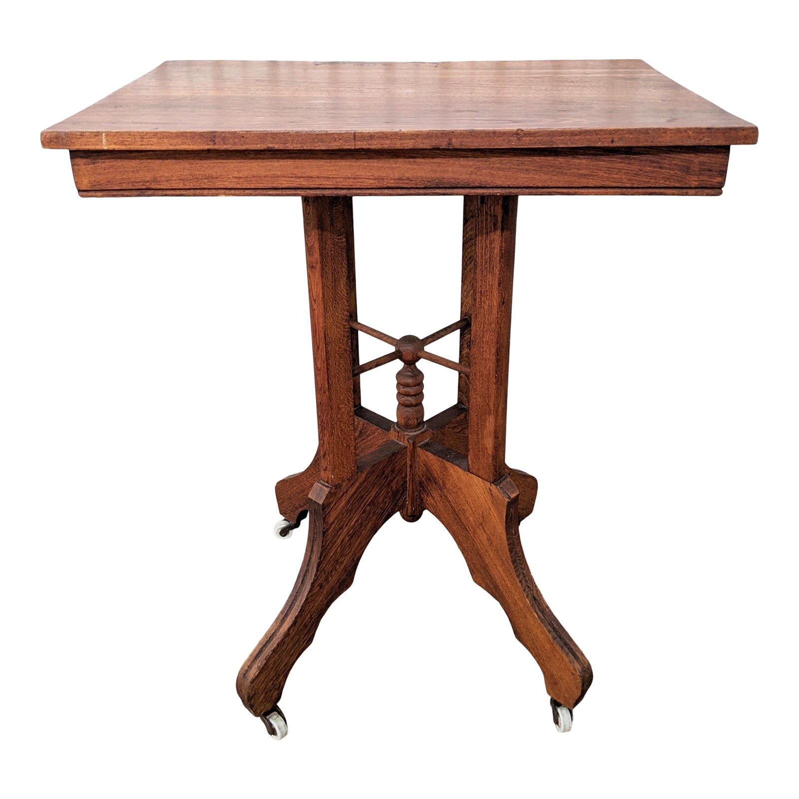 Antique Victorian Wood Parlor Table | Chairish