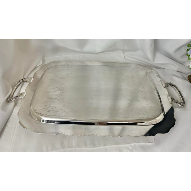 Vintage Oneida Tray Silver Plated Tea and Coffee Service Tray | Chairish