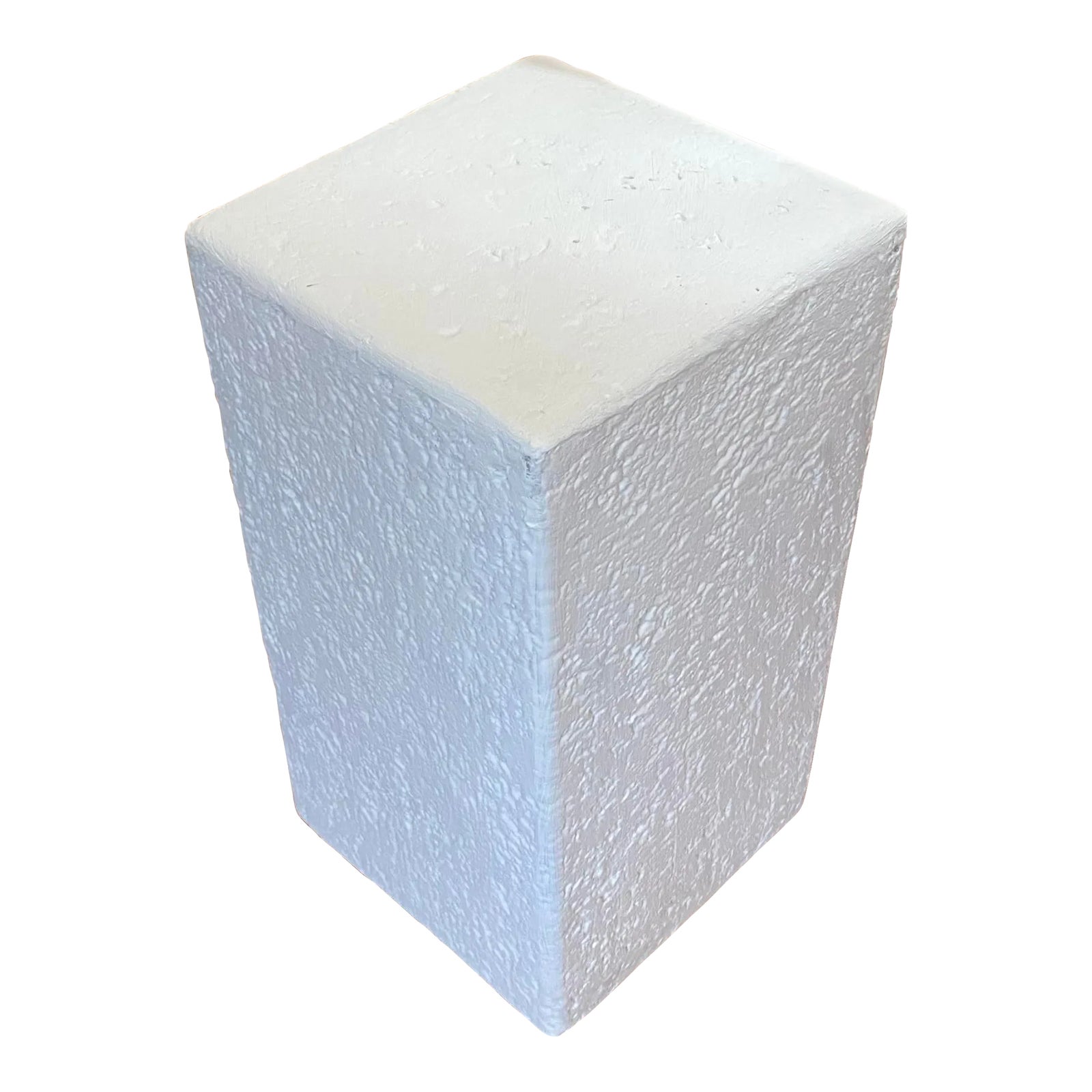 Minimalist Organic Modern Plaster Pedestal Plant Stand | Chairish