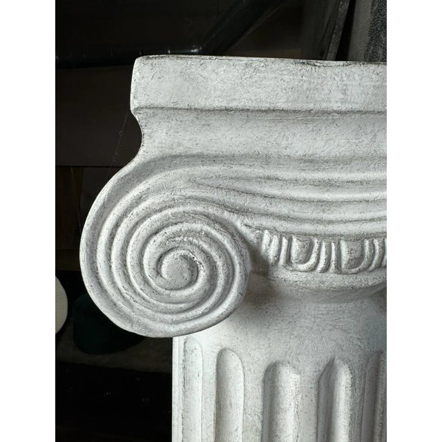 White Greek Ionic Column Pedestal | Chairish