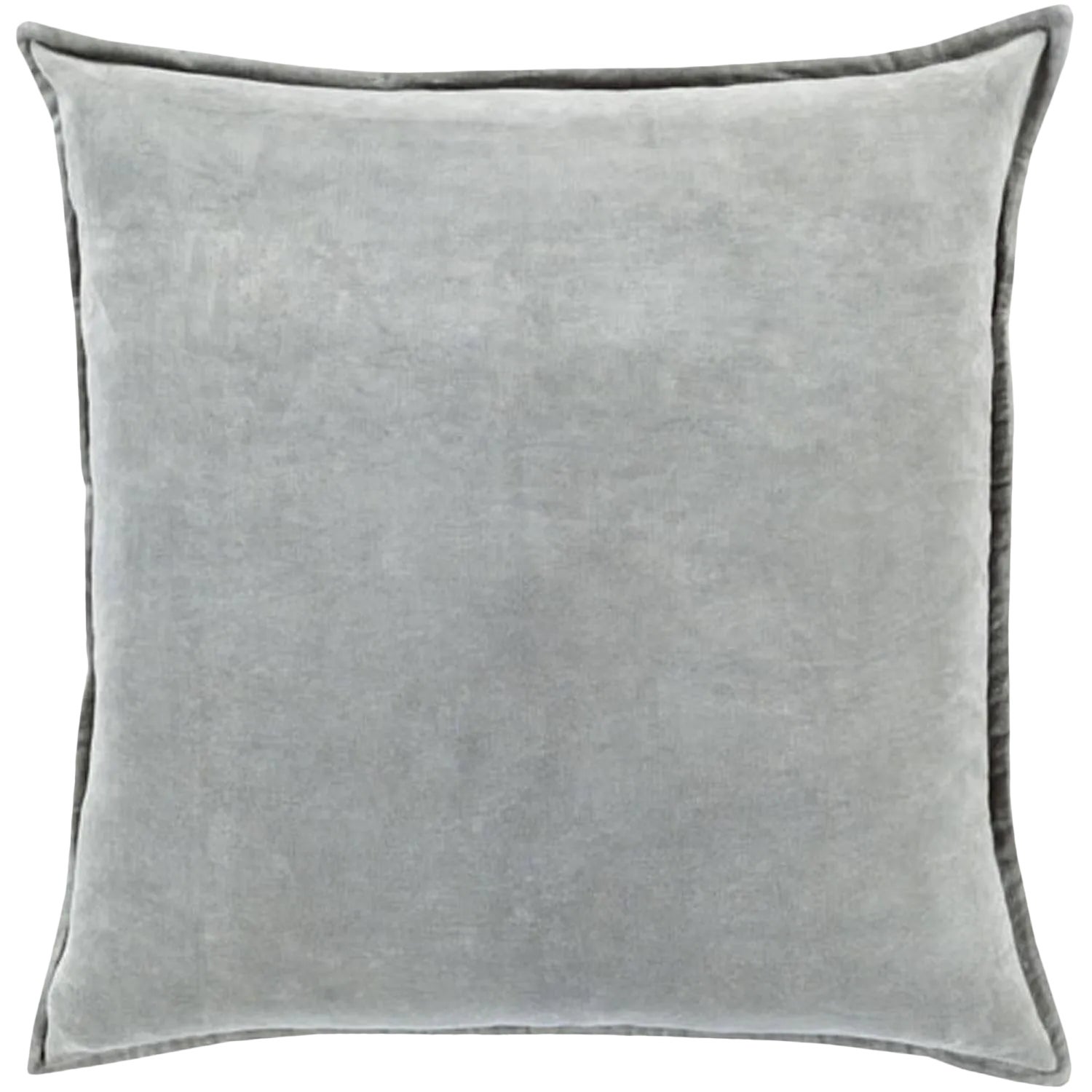 Contemporary Velvet Light Gray Pillow Cover | Chairish
