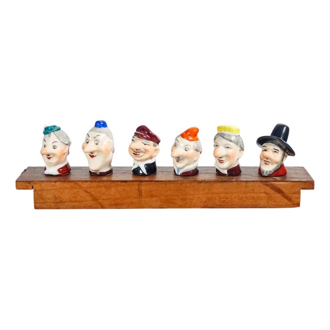 Porcelain Stoppers from Wagner & Apel, Set of 6 | Chairish