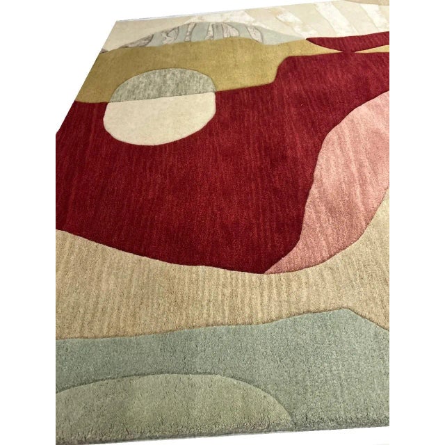 Fine Hand Tufted Abstract Rug | Chairish