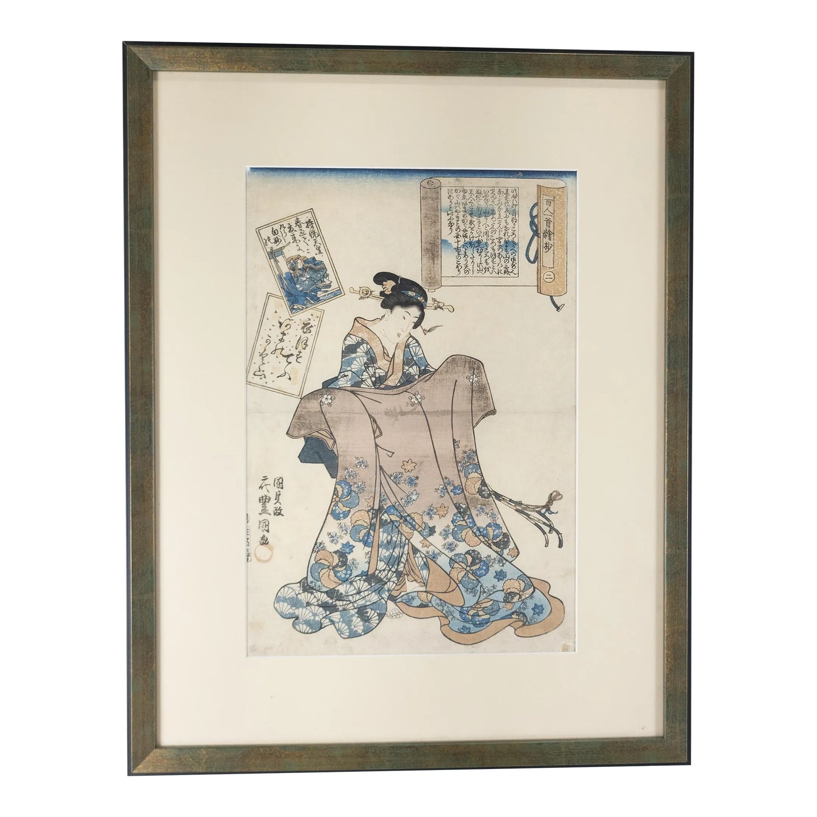 19th Century Japanese Ukiyo-E Woodblock Print by Utagawa Kunisada Toyokuni III | Chairish