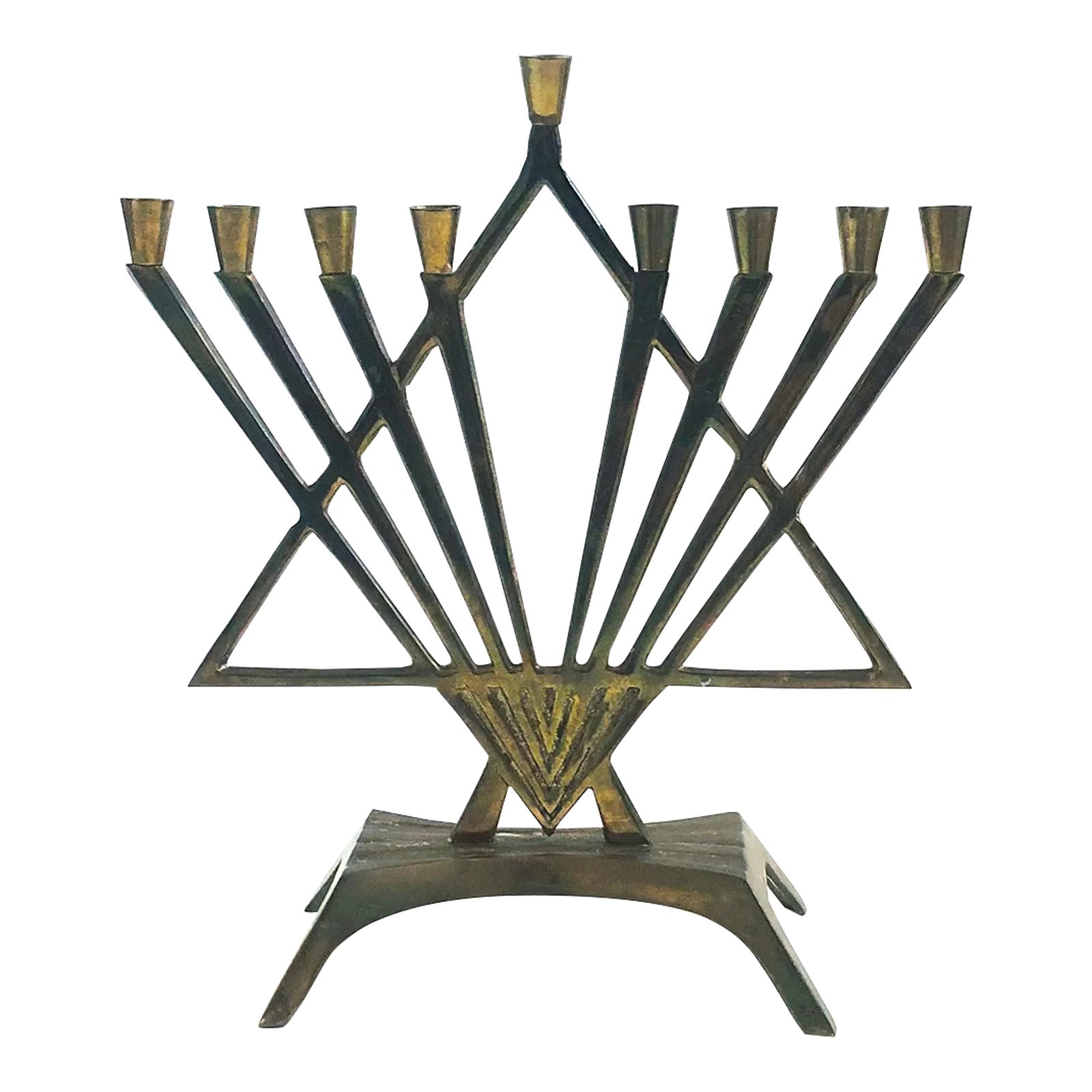 Vintage Brass Menorah | Chairish