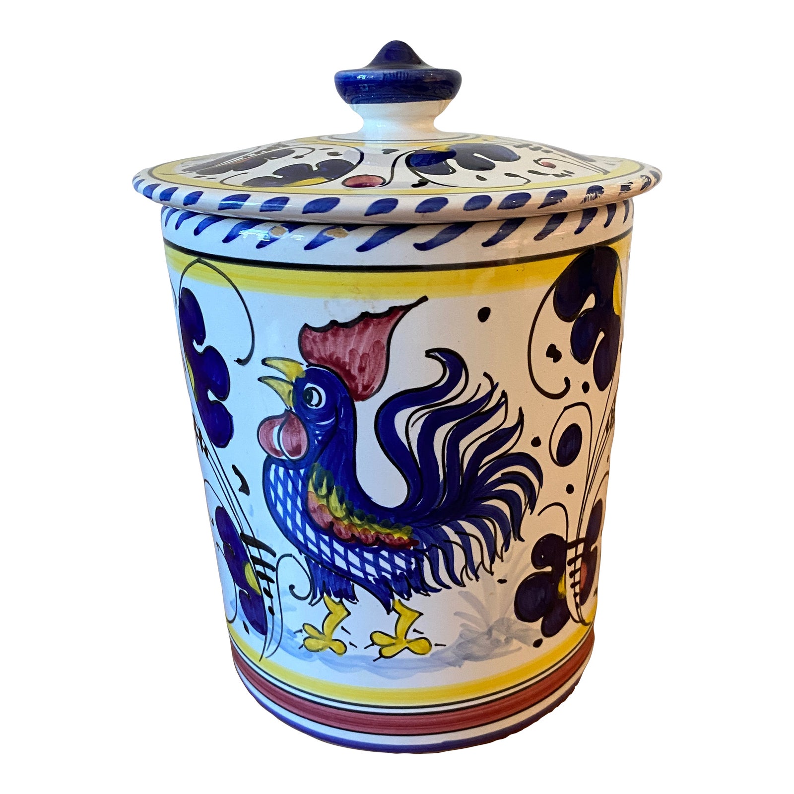 Williams-Sonoma Hand Painted Italian Pottery Canister, Made in Italy ...