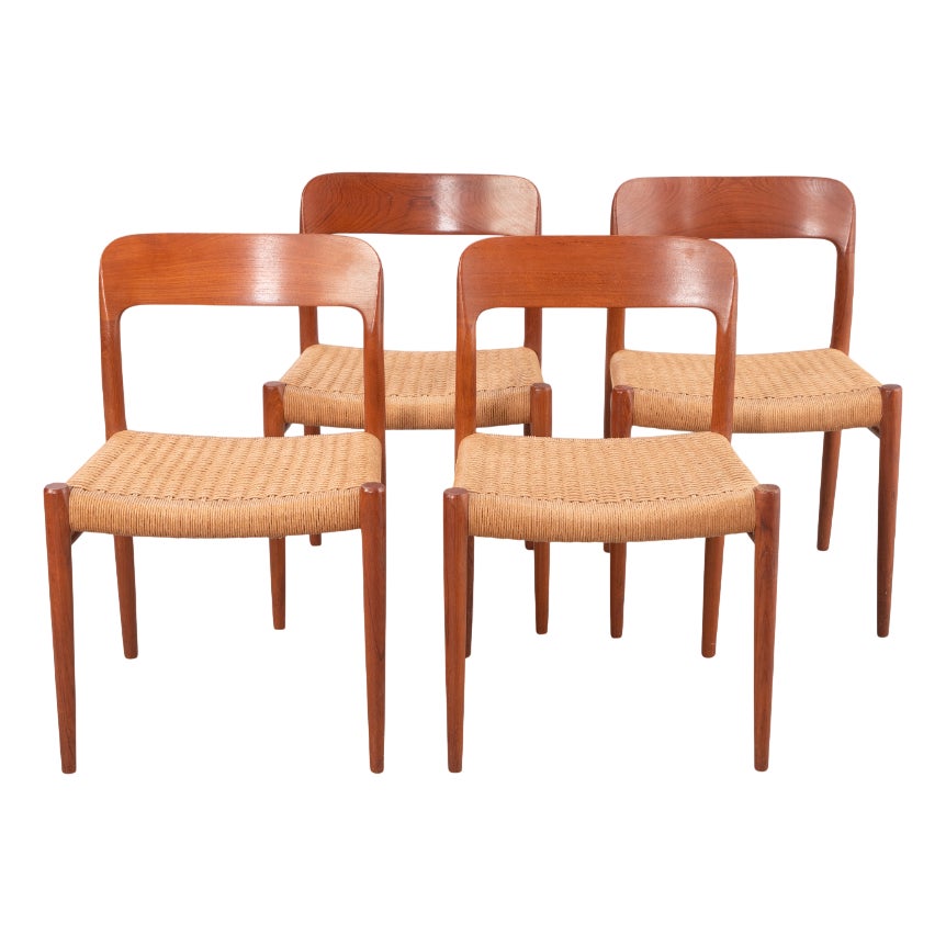 Model 75 Dining Chairs by Niels Otto Møller for J.L. Møller Mobelfabrik ...