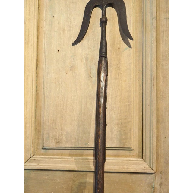Pair of Tall and Decorative Wood and Iron Halberds, Circa 1900 | Chairish