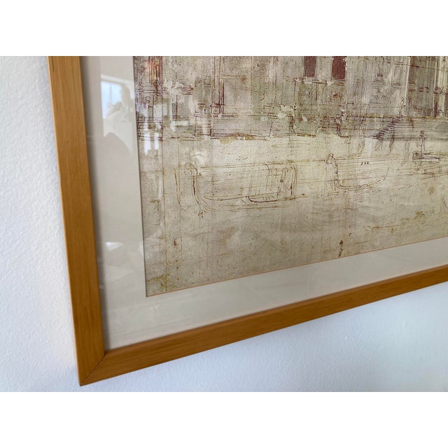 Venice Large Scale Etching in Sepia Tone | Chairish