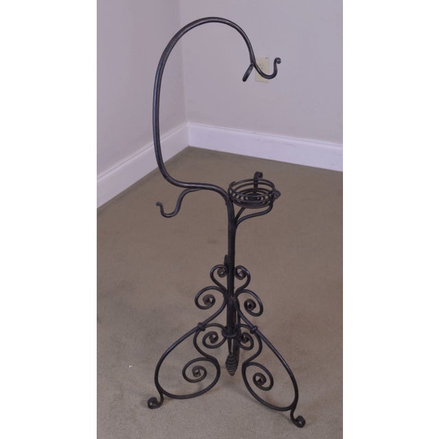 Antique Hand Wrought Iron Tea Kettle Stand | Chairish