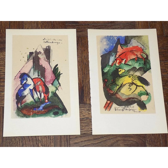 Vintage German Expressionist Abstract Animals by Franz Marc - Set of 16 ...