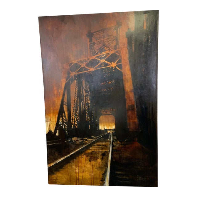 Contemporary Charlie Hunter Oil on Canvas Painting | Chairish