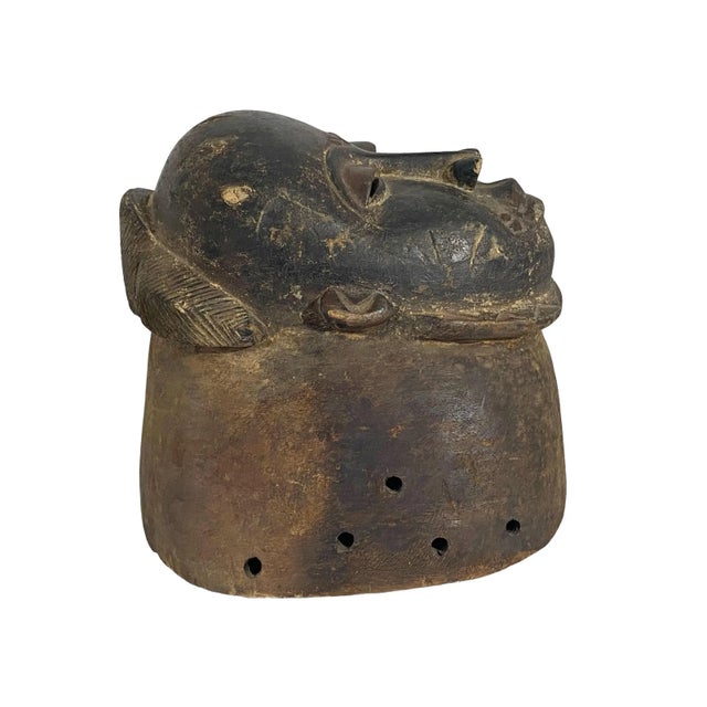 Rare Old Baule Portrait Head Mask/Helmet Mblo/Kpan Cote d'Ivoire Africa ...