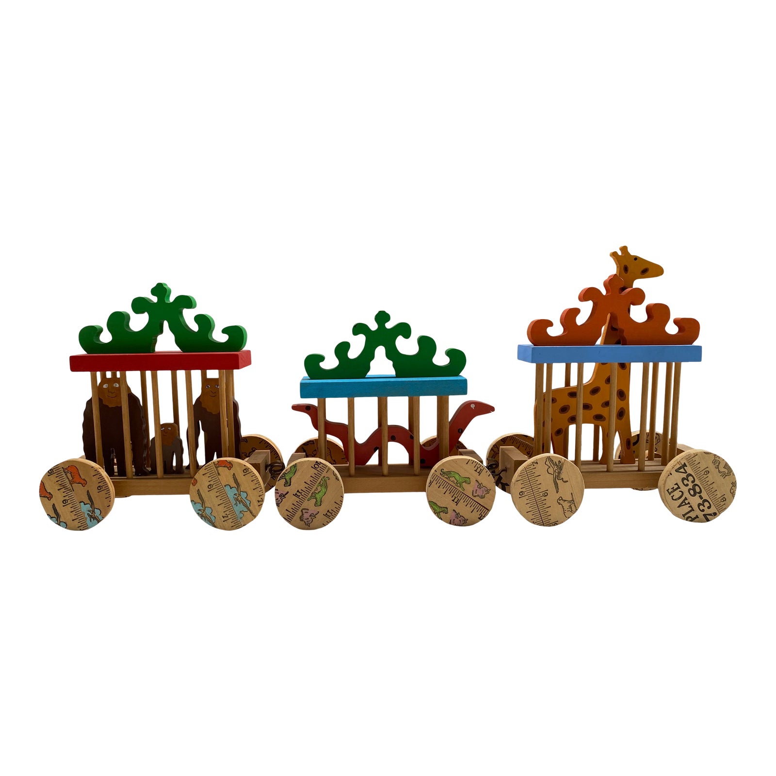 1970s Hand Made Circus Train Toy | Chairish