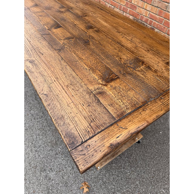 Antique English Pine Dining Table | Chairish