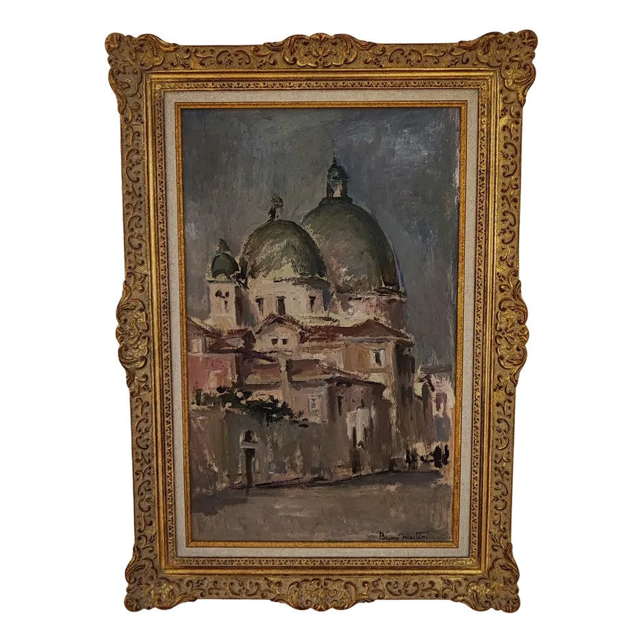 Bruno Martini, Basilique Santa Maria della Salute, Venezia, Oil on ...