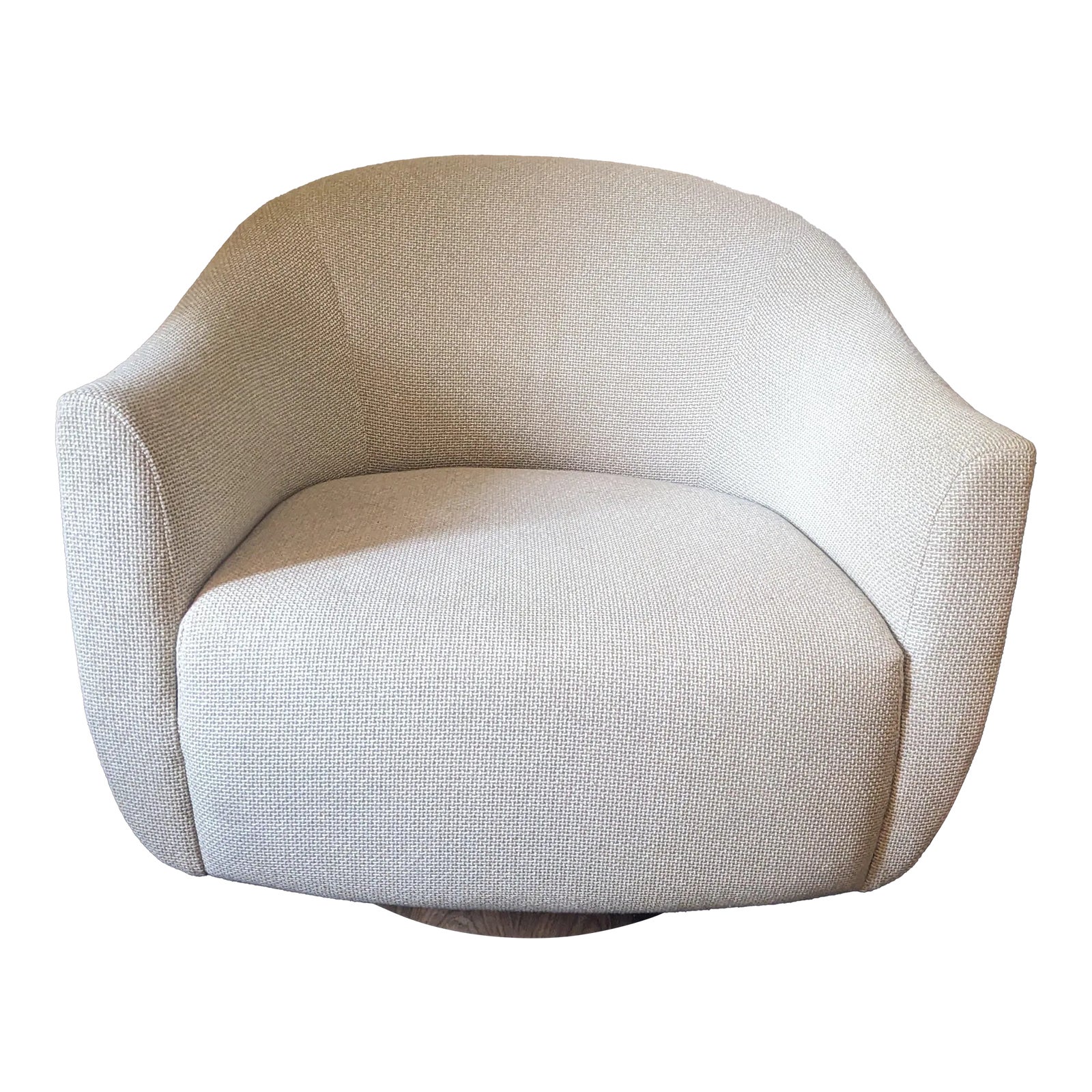 Kelly Wearstler Sonara Swivel Chair in Custom Woven Upholstery With ...