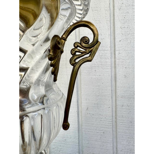 Late 20th Century Fine Glass and Brass Classic Paul Hanson Lamp in the ...