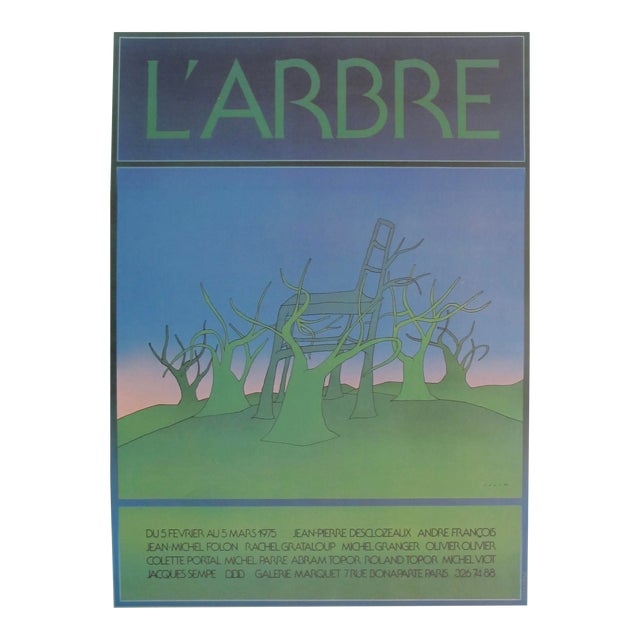 1983 Original Jean Michel Folon French Exhibition Poster, l'Arbre ...