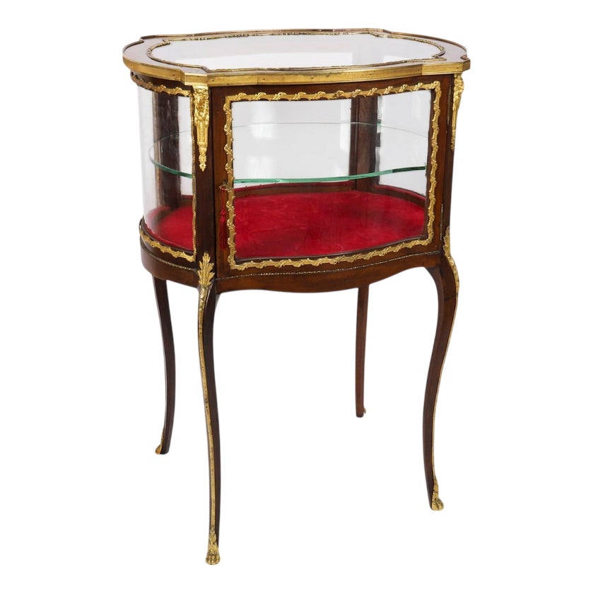 Antique Ormolu Mounted Bijouterie Display Cabinet, 19th Century | Chairish