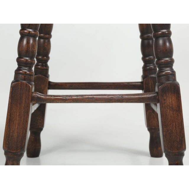 Pair of Irish Elm Wood Saddle Seat Stools Perfect for American Kitchen ...