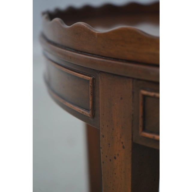 Kittinger Inlaid Mahogany Oval Coffee Cocktail Table | Chairish