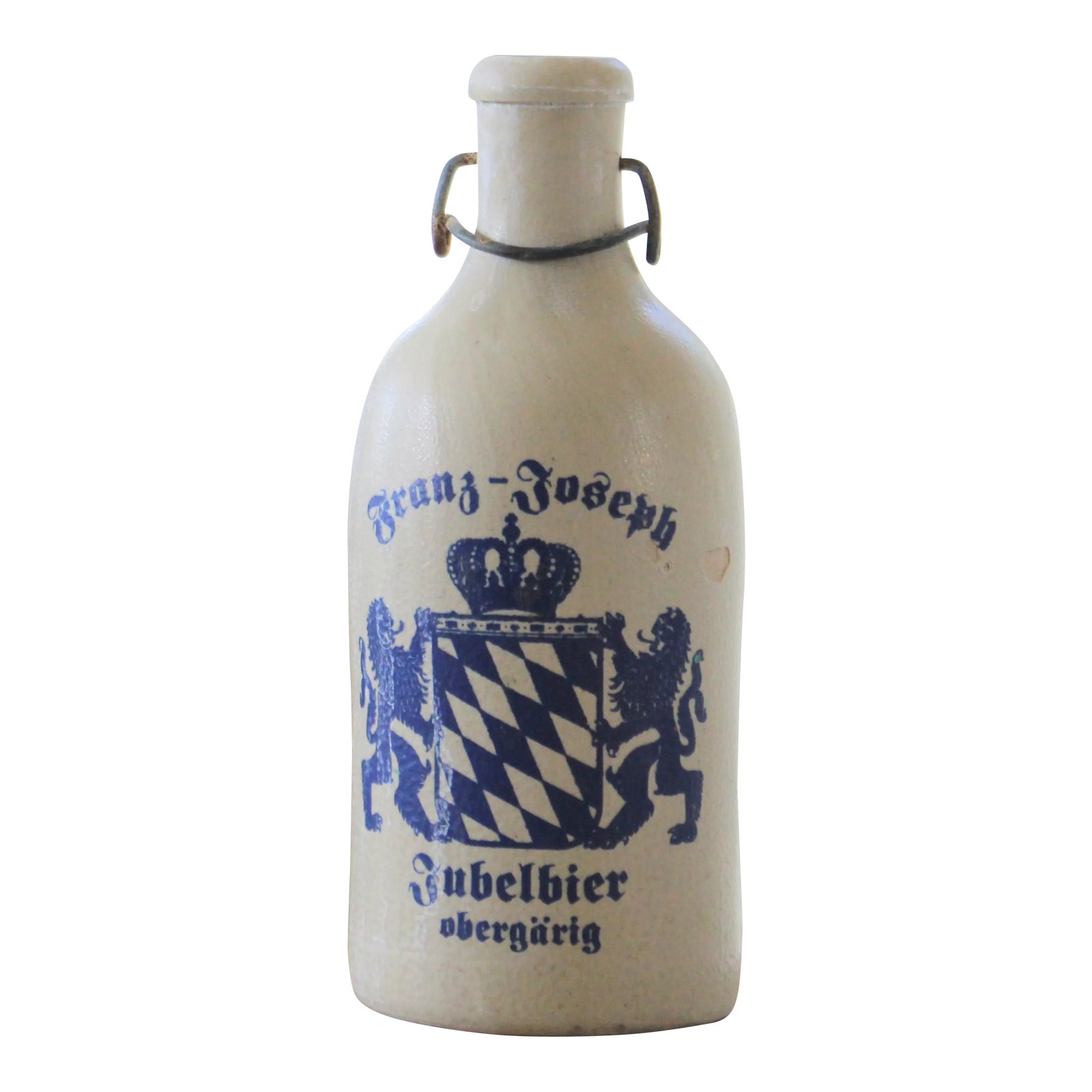 "Made in Germany" Coat of Arms Stoneware Beer Bottle/Decanter | Chairish