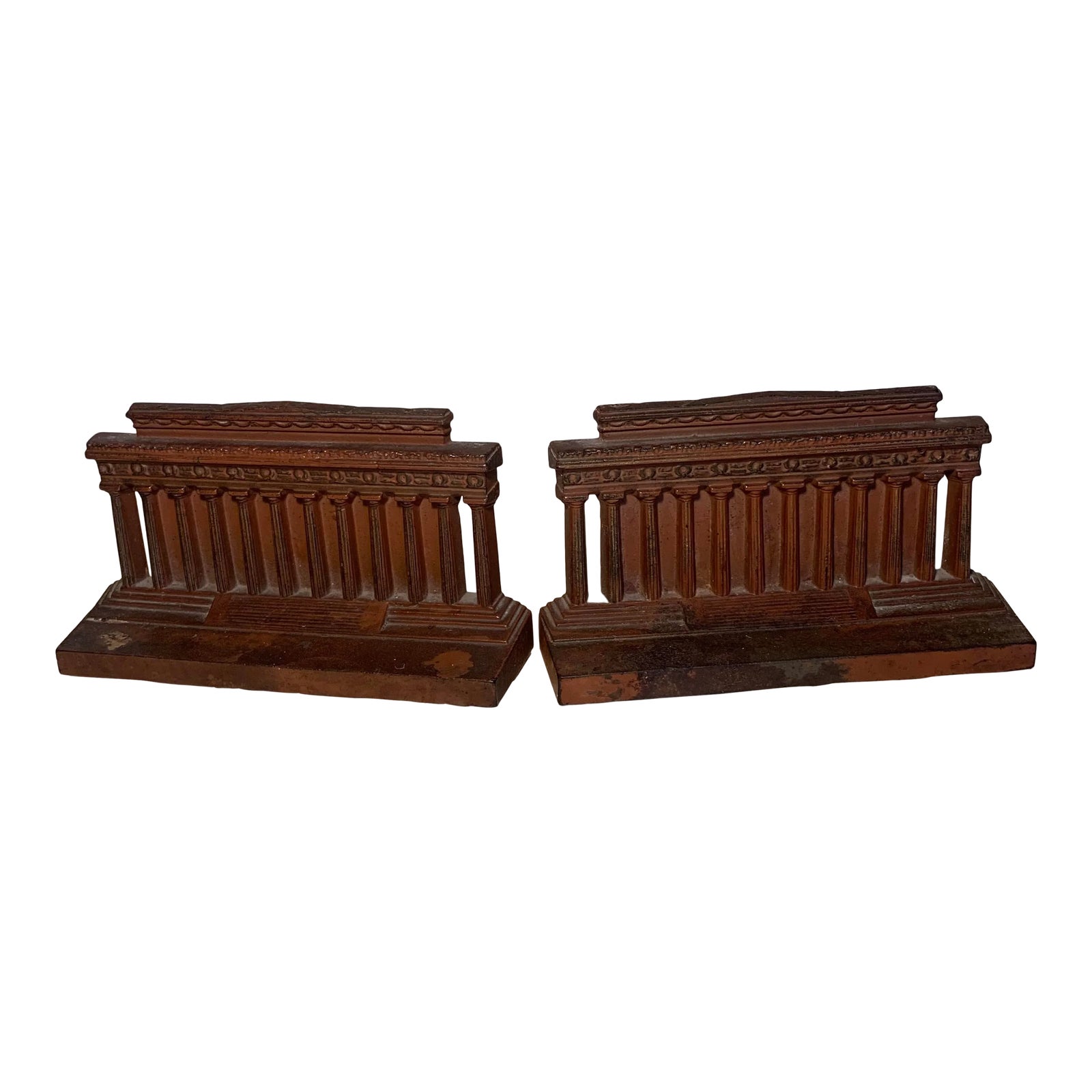 1930s Judd Co. Cast Iron Lincoln Memorial Bookends- a Pair | Chairish