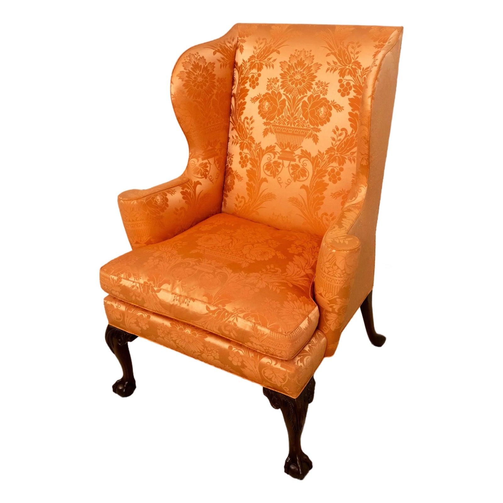 Kittinger Cw-104 Colonial Williamsburg Clawfoot Wing Chair | Chairish
