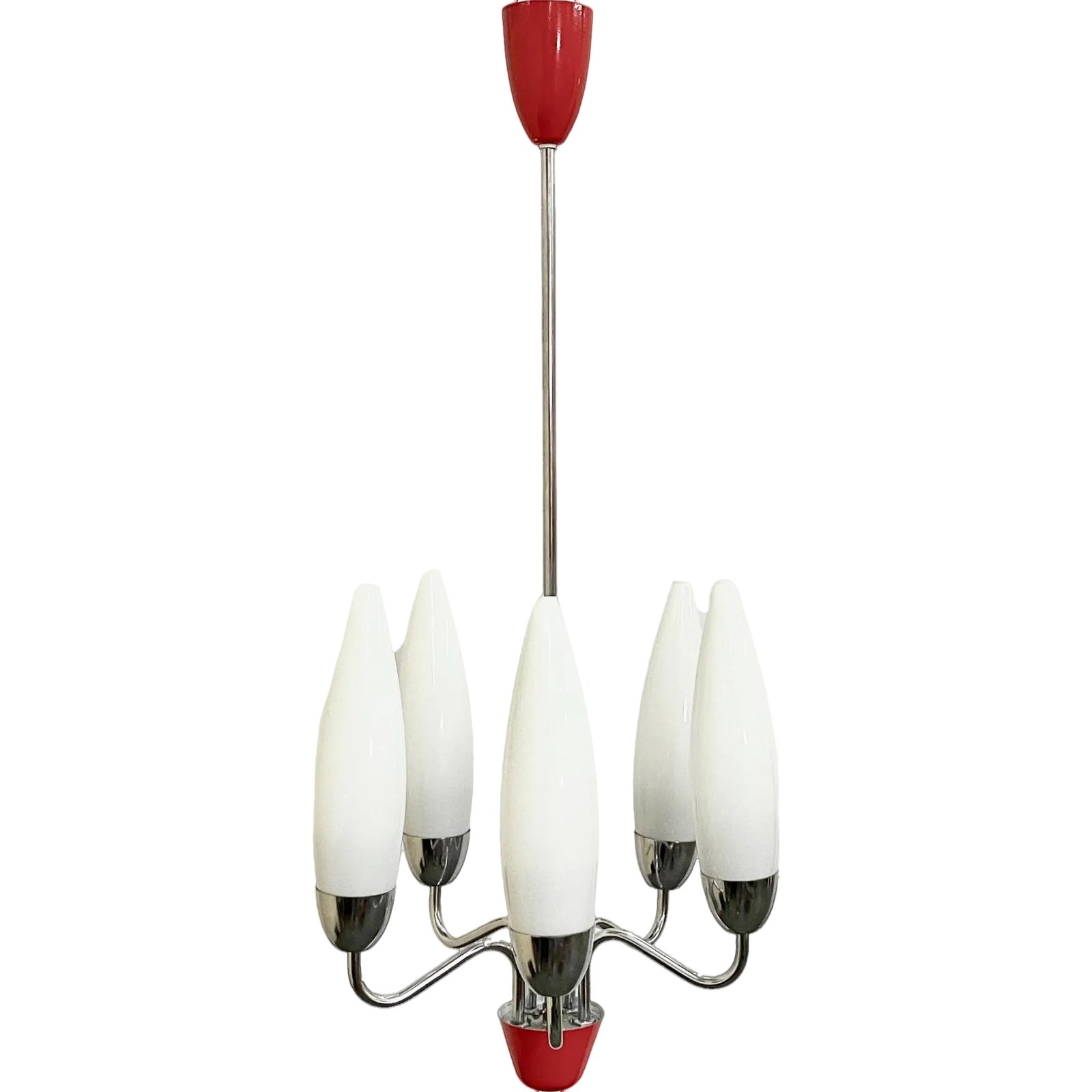 Mid Century Chandelier by Josef Hurka for Napako, 1960s | Chairish