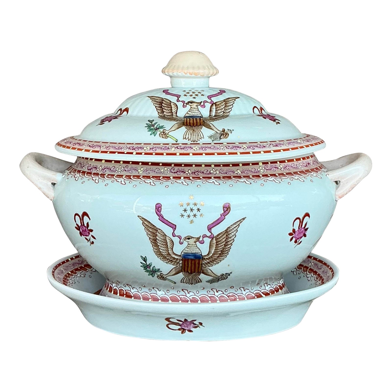 Vintage Early 20th Century Amorial Tureen | Chairish