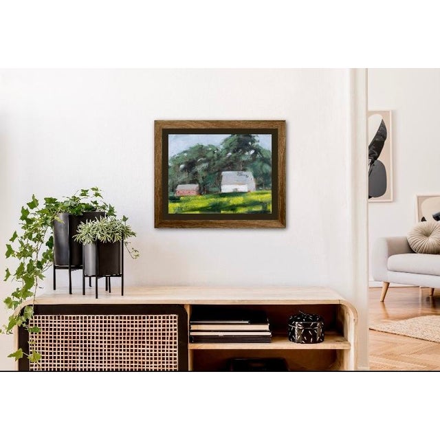 Rush Ranch Barns California Landscape Painting | Chairish