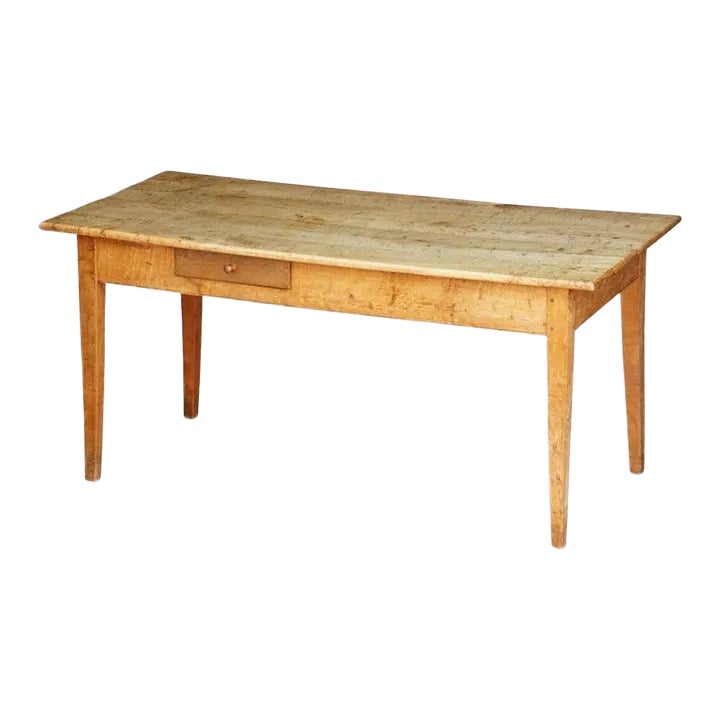 French Rectangular Farm Table of Sycamore | Chairish