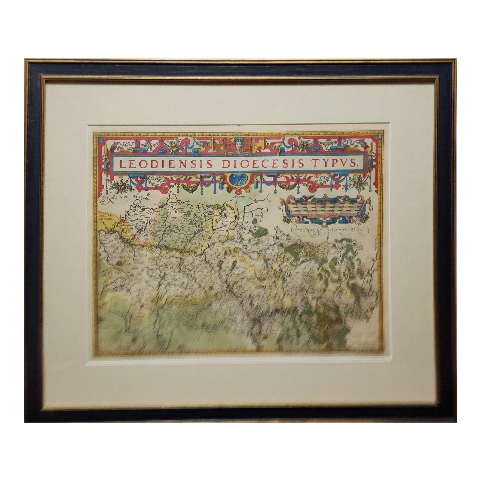 Original Map From 1580s by Ortelius of Parts Baltic, Diocese of Liège ...