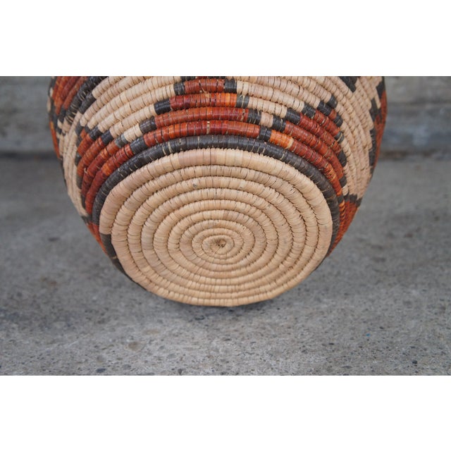 Mid 20th Century Hand Woven Decorative Southwestern Wicker Basket ...