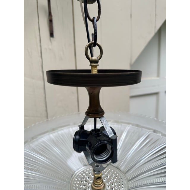 Vintage Deco Sunflower Semi Flush Fixture | Chairish