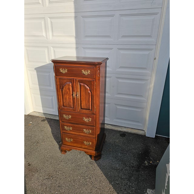 1980s Ethan Allen Narrow Cherry Lingerie Chest | Chairish