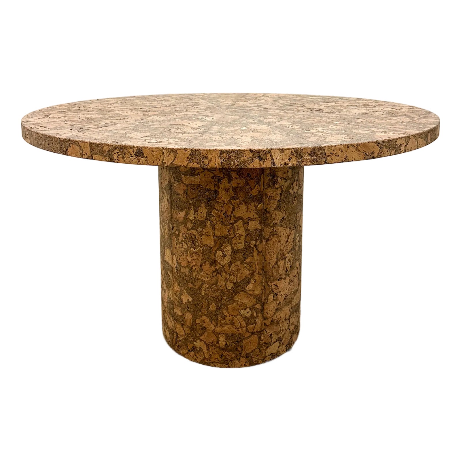 Vintage 1970s Mid Century Modern Round Cork Dining Table – Burlwood ...