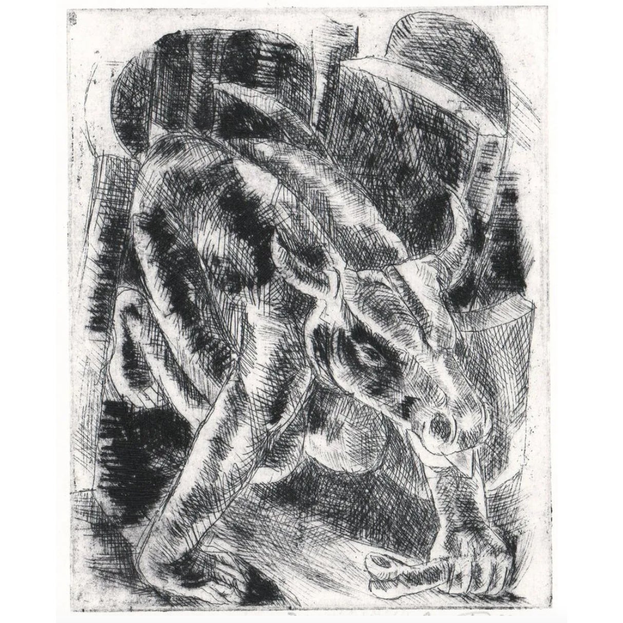 1995 Andrew Antoniou Minotaur Etching | Chairish