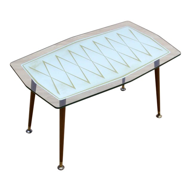 Vintage 1960s Mirrored Atomic Coffee Table | Chairish