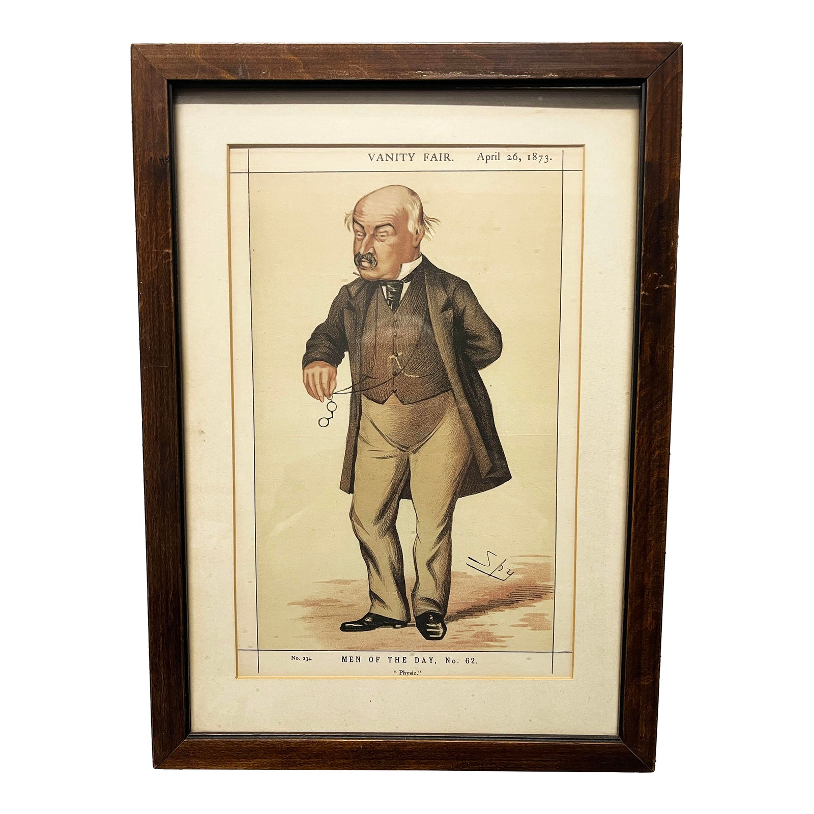 Antique Vanity Fair “-Men of the Day, Physic,1871.” Plate | Chairish