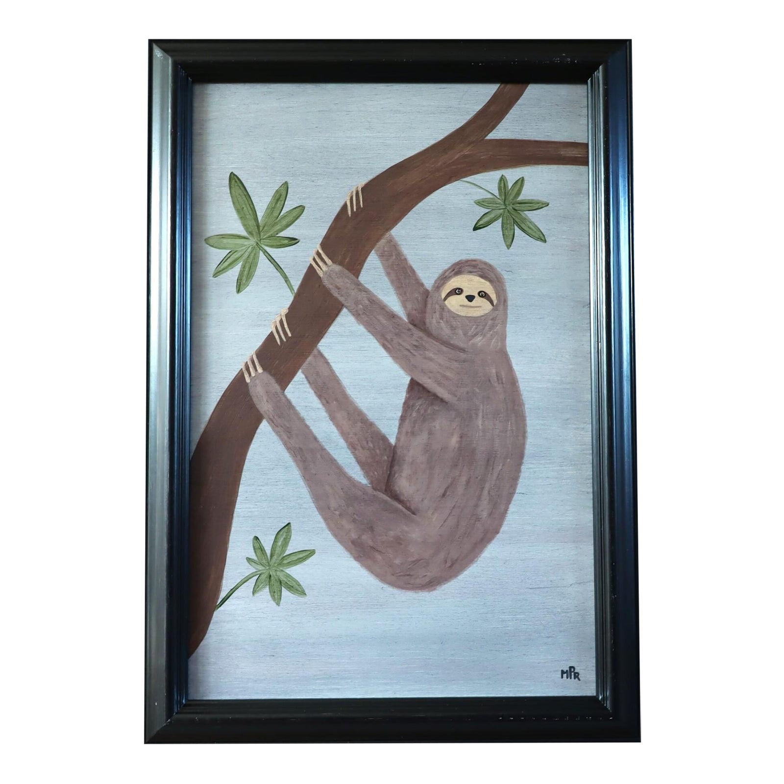 Contemporary 'Sloth' Original Naïve Style Oil Painting by British ...