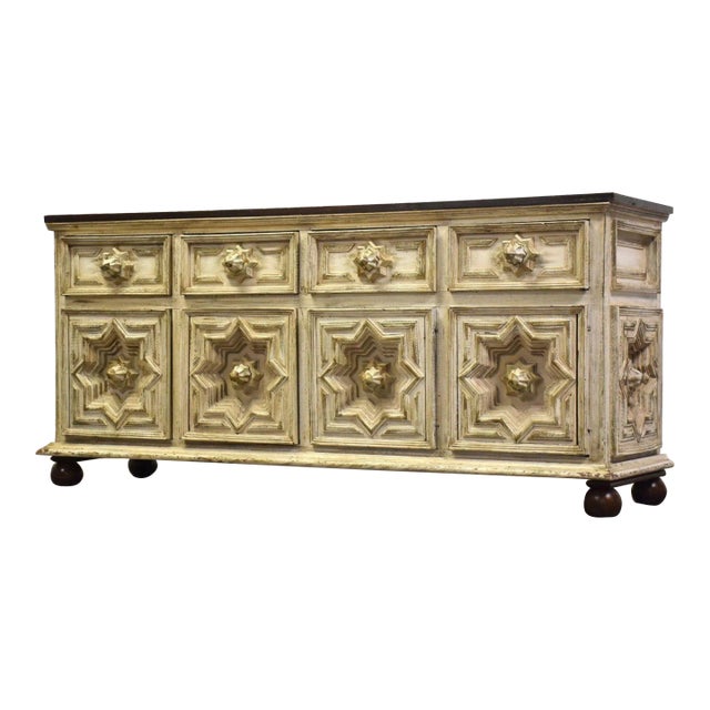 Rustic Shabby Chic Sideboard Credenza | Chairish