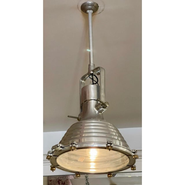 Industrial Chic Nautical Pendant Light Fixture | Chairish