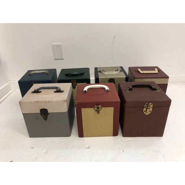 Vintage 45 Record Storage Boxes - Lot of 7 Cases | Chairish